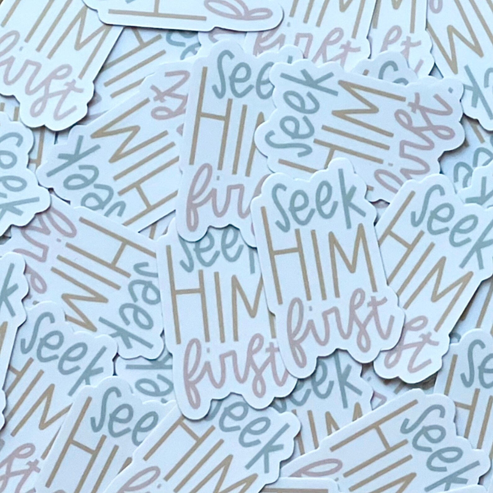 God stickers Seek Him first Christian sticker Faith | Etsy