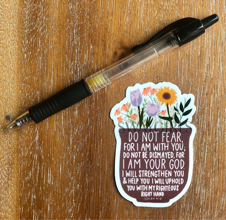 Isaiah 41:10 sticker Bible verse sticker quote Religious | Etsy