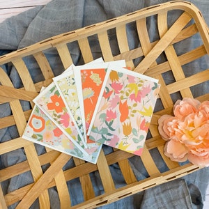 Handmade Greeting Cards | Blank Inside | Set of 5 Cards | Floral ...