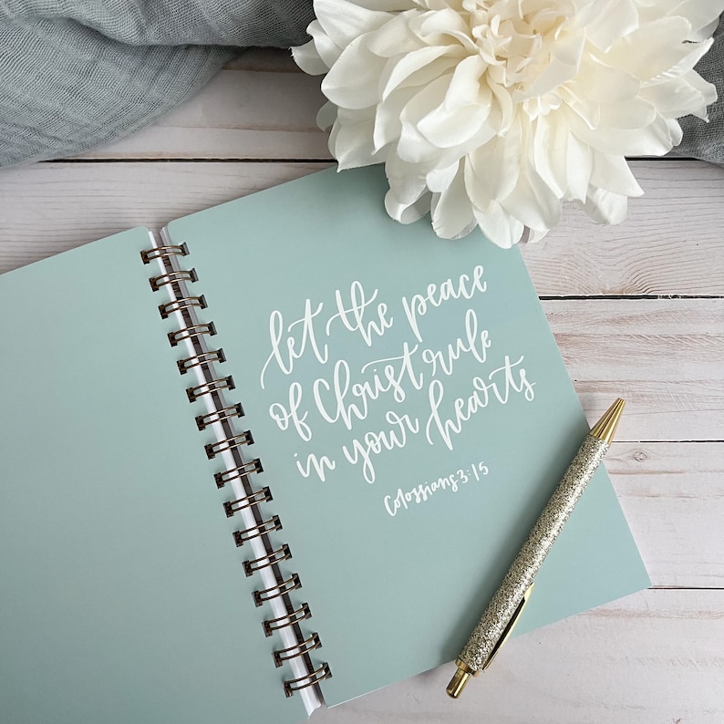 Spiral Notebooks Soft Cover Journal Faith Notebook Peace - Etsy