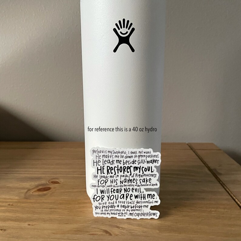 Faith Stickers Christian Stickers Psalm 23 Sticker About - Etsy