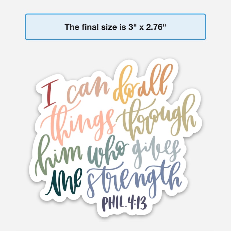 Bible Verse Magnet Christian Fridge Magnet Philippians - Etsy