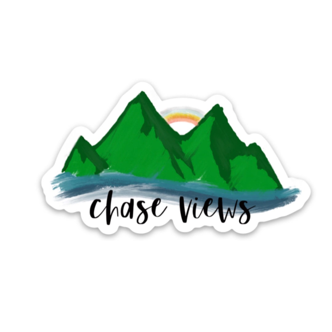 Chase Views Sticker: Mountain Sunshine Decal - Etsy