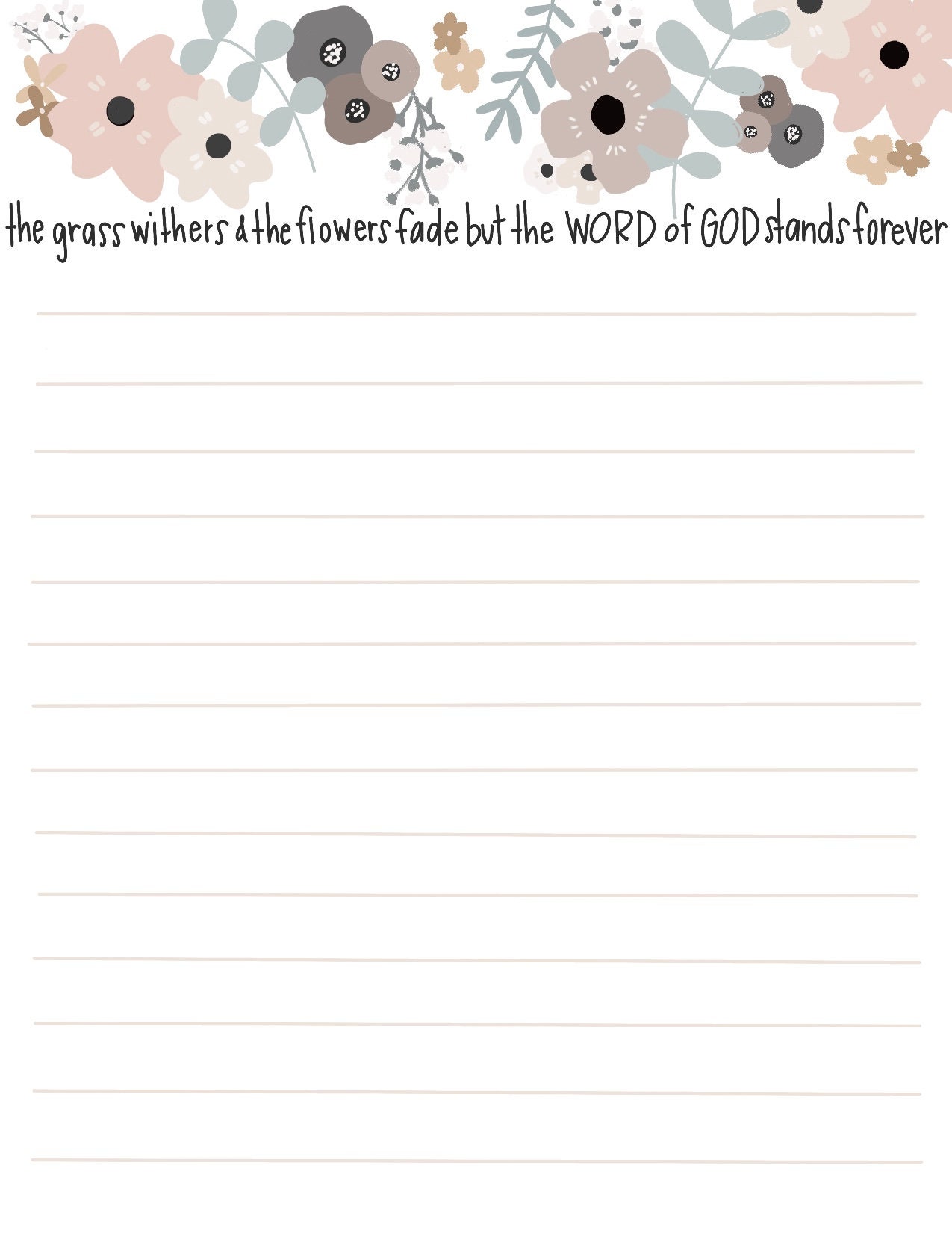 Faith notes Christian notepads Religious cards Bible | Etsy