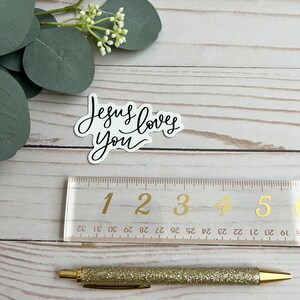 Jesus Loves You Sticker | Faith Decal | Religious Christian Bible Verse ...