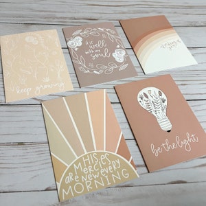 Christian Greeting Card Set | Faith Cards | Set of 5 Bible Verse ...