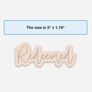 Christian Sticker | Faith Stickers | Religious Quotes | Redeemed Decal ...