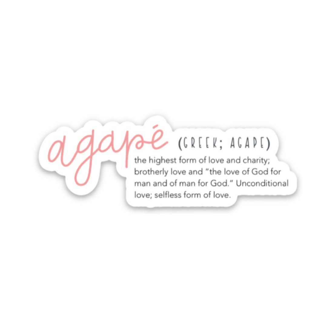 Agape Sticker | Christian Stickers | Faith Decals | Religious Gifts ...