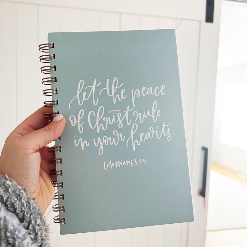 Spiral Notebooks Soft Cover Journal Faith Notebook Peace - Etsy