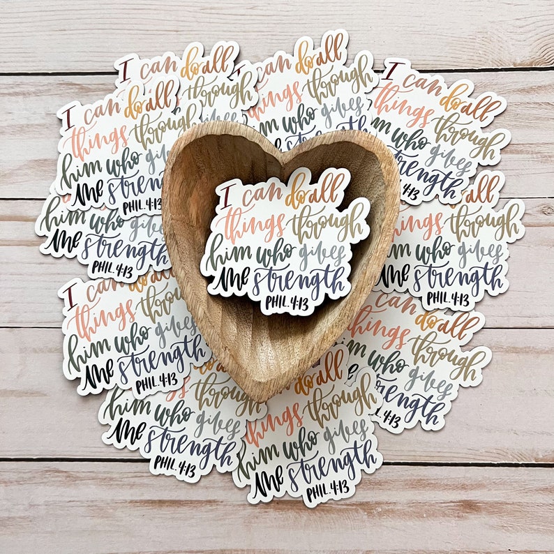 Bible Verse Magnet | Christian Fridge Magnet | Philippians 4:13 Magnet ...