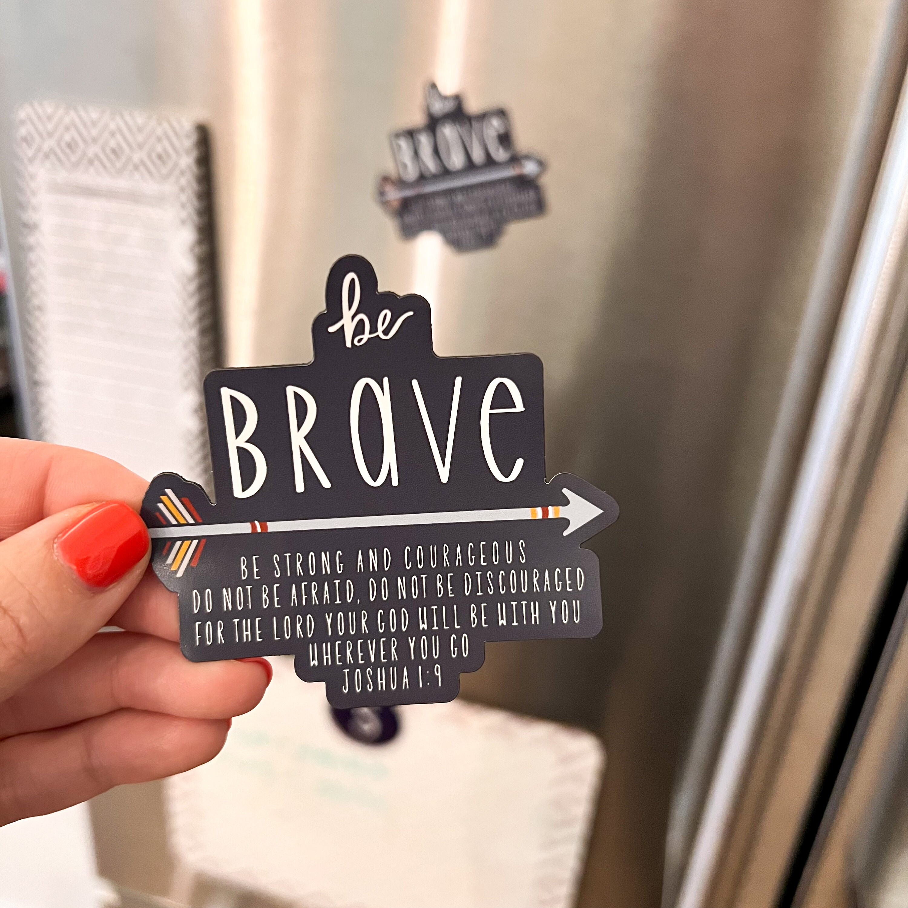 Religious Faith Magnets Christian Fridge Magnets Be Brave - Etsy