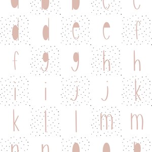 Nursery Printable Wall Art | Set of 52 Letters Alphabet | Personalized ...