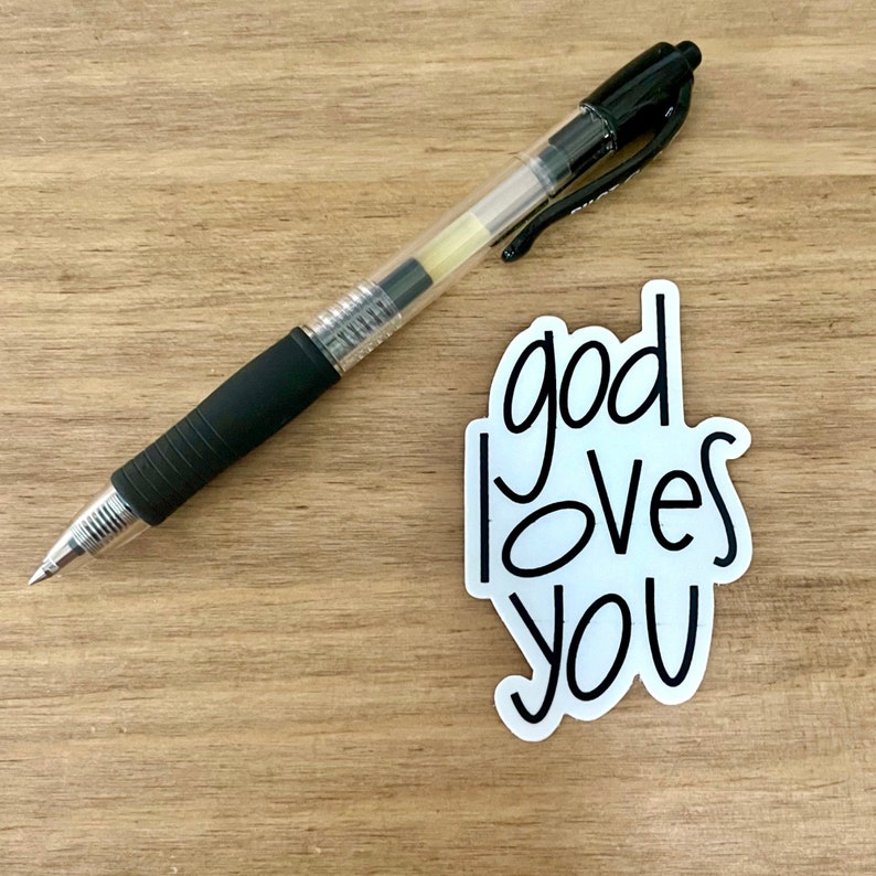 God Loves You Sticker Christian Faith Based Products - Etsy