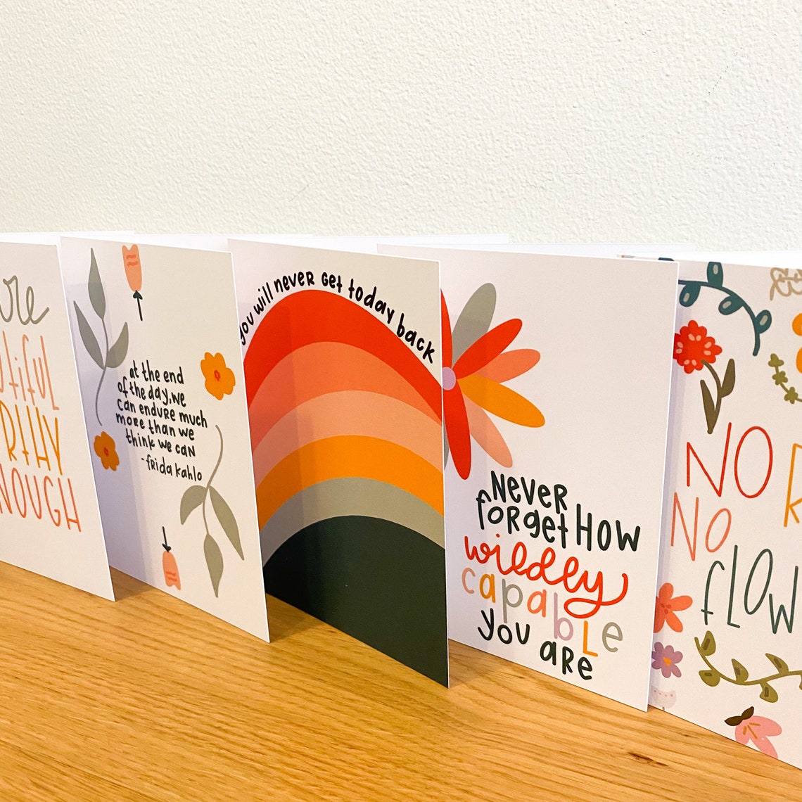 Inspirational Greeting Card Set | Encouraging Quotes Postcards | Set of ...