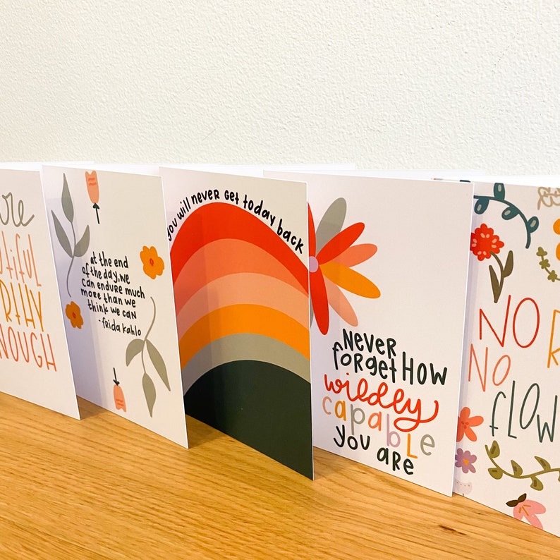 Inspirational Greeting Card Set | Encouraging Quotes Postcards | Set of ...