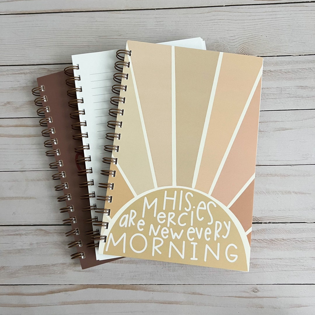 Spiral Notebooks | Christian Notebook | Bible Journal | His Mercies Are ...