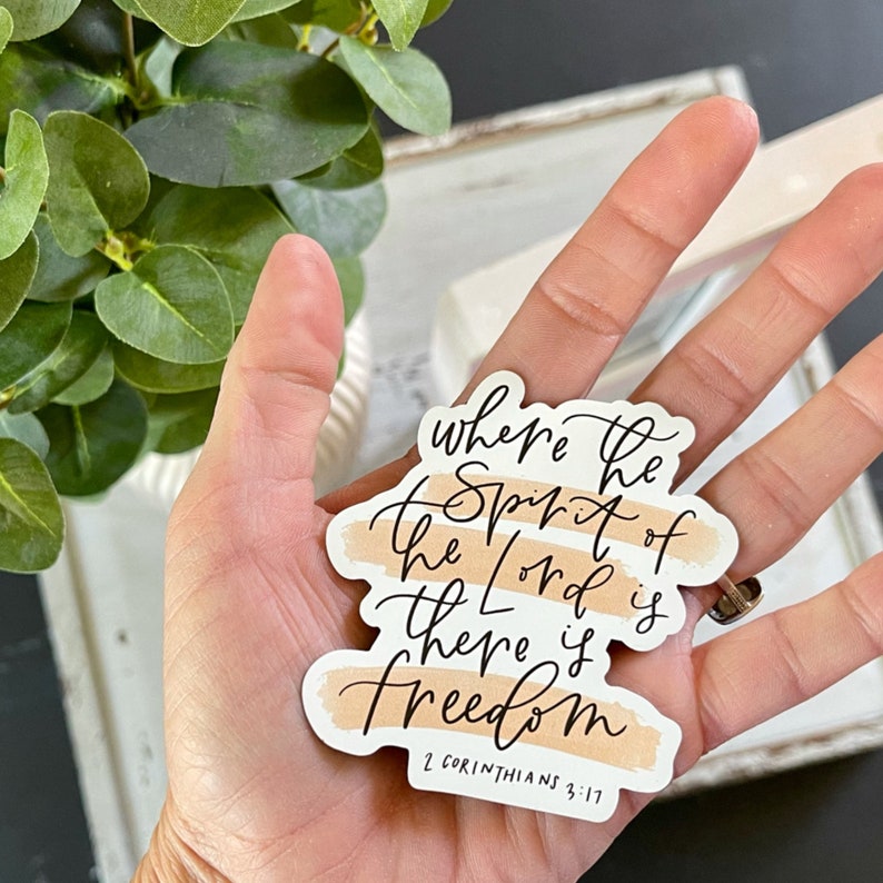Bible Verse Sticker 2 Corinthians 3:17 Christian Stickers | Etsy