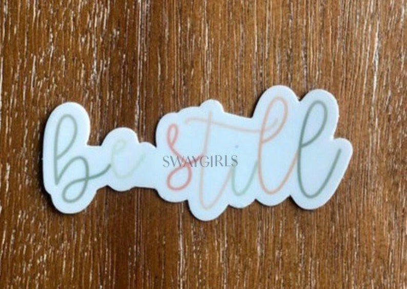 Be still Christian faith stickers Waterproof vinyl decals | Etsy