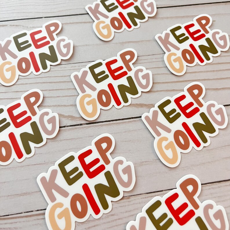 Keep Going Sticker Motivational & Inspirational Self Care - Etsy