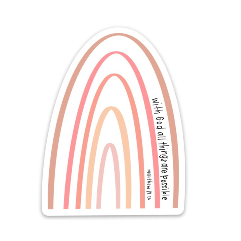 Christian Sticker | With God All Things Are Possible | Faith Decals ...