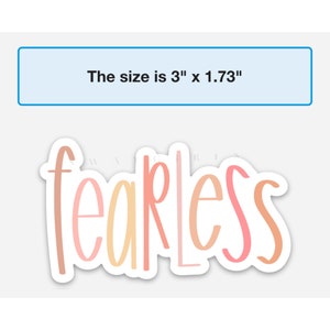 Fearless Sticker | No Fear Decal | Do Not Be Afraid Sticker - Etsy