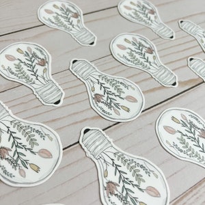 Light Bulb Sticker | Flowers in a Lightbulb Sticker | Be the Light ...