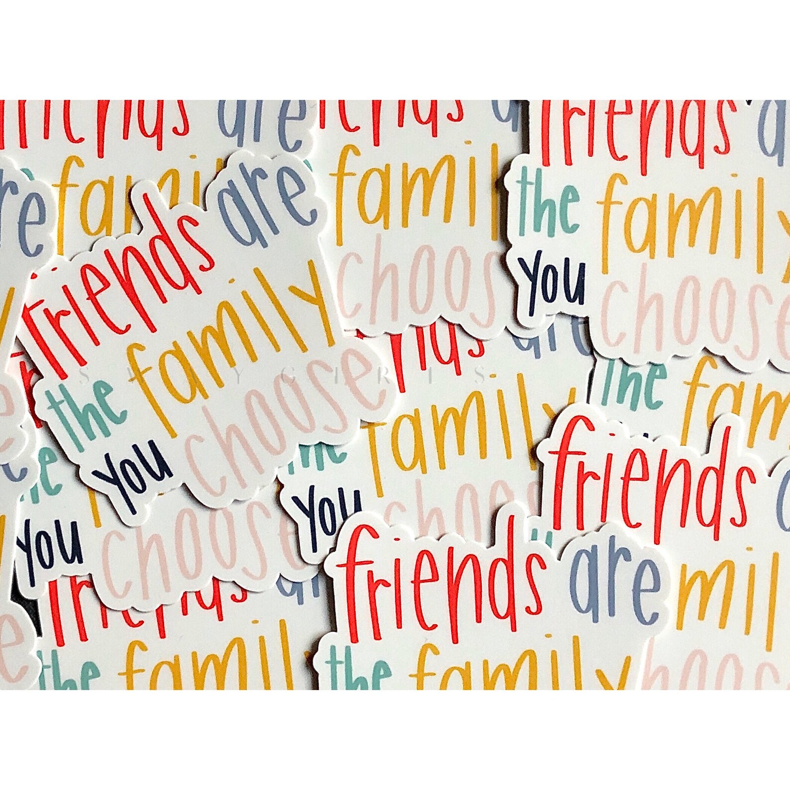 Friends & Family Stickers Sticker Quotes Waterproof Vinyl | Etsy
