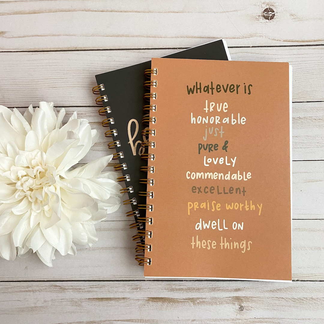 Spiral Notebooks | Soft Cover Journal | Faith Notebook | Philippians 4: ...