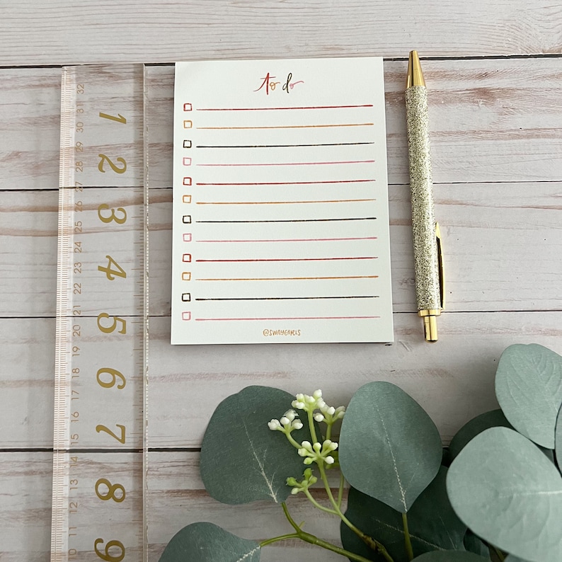 Cute to Do List Notepad | Boho Checklist Stationery - Etsy