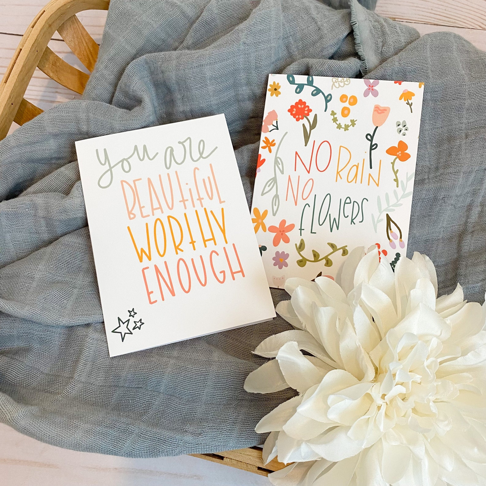 Inspirational Greeting Card Set Encouraging Quotes Postcards - Etsy