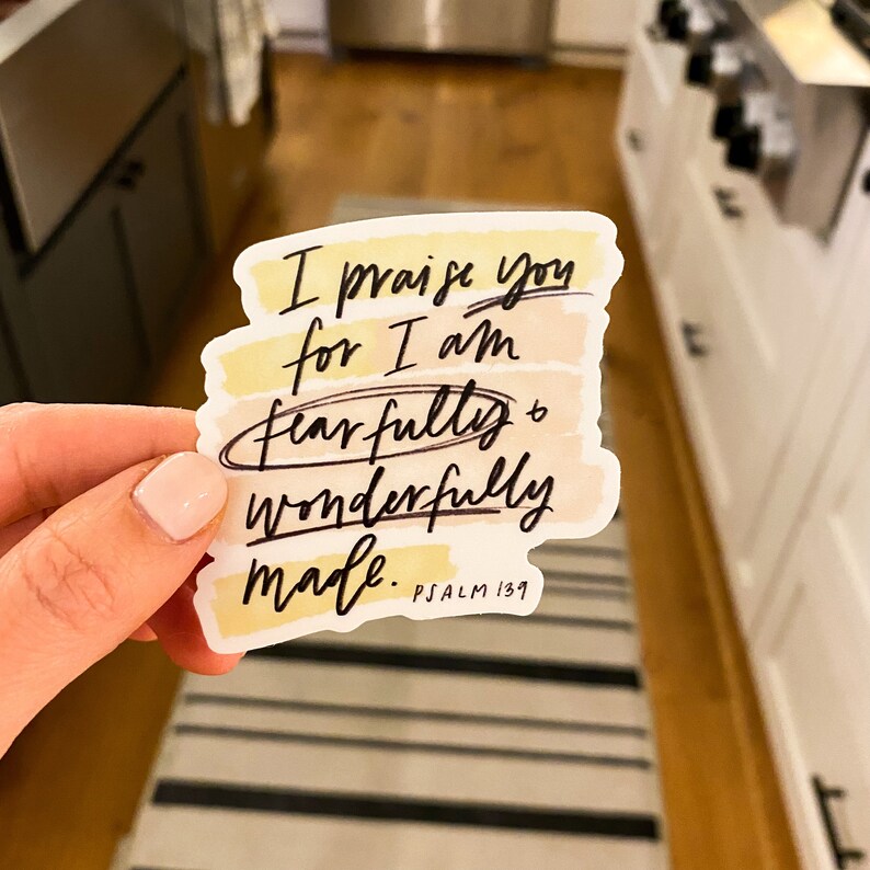Christian Stickers Faith Stickers Psalm 139 Decal | Etsy