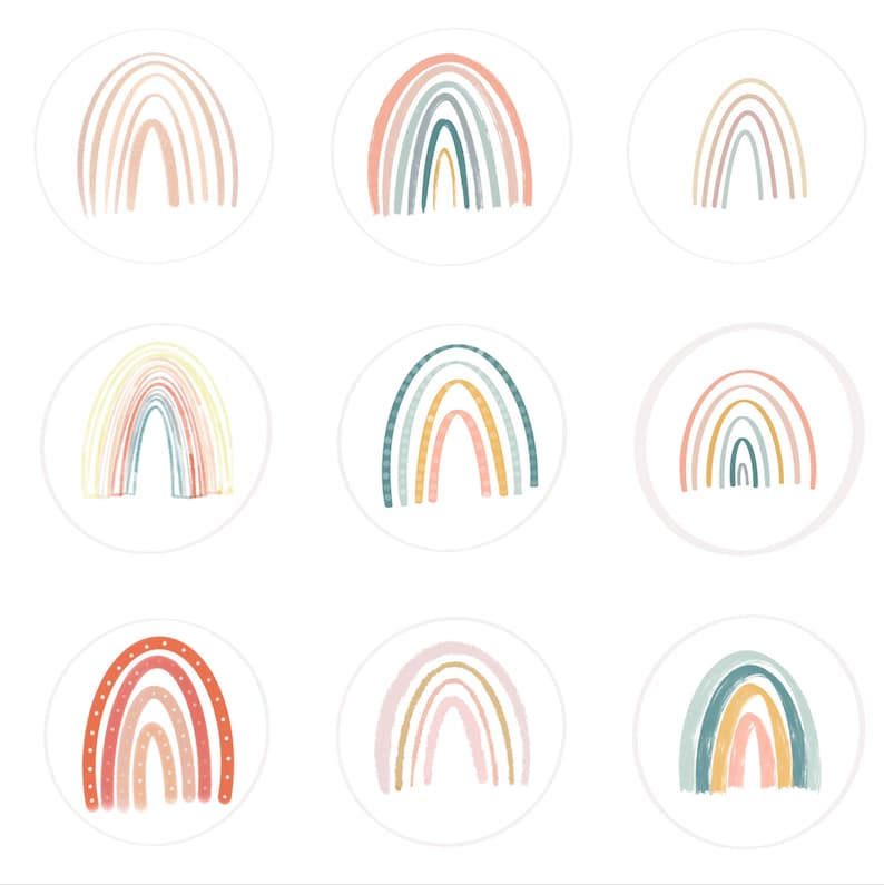 Instagram Story Highlight Icon 64 Boho Rainbow Social Media | Etsy