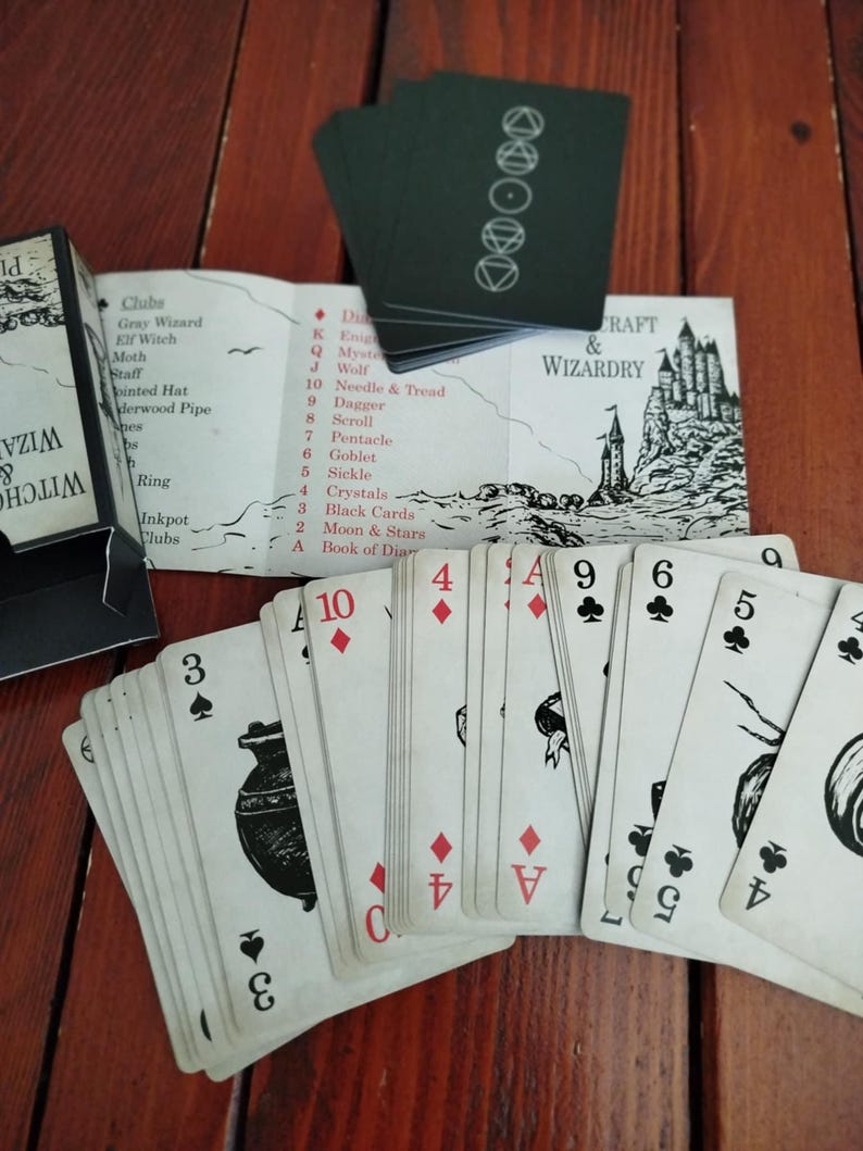 Witchcraft & Wizardry Playing Cards - Etsy