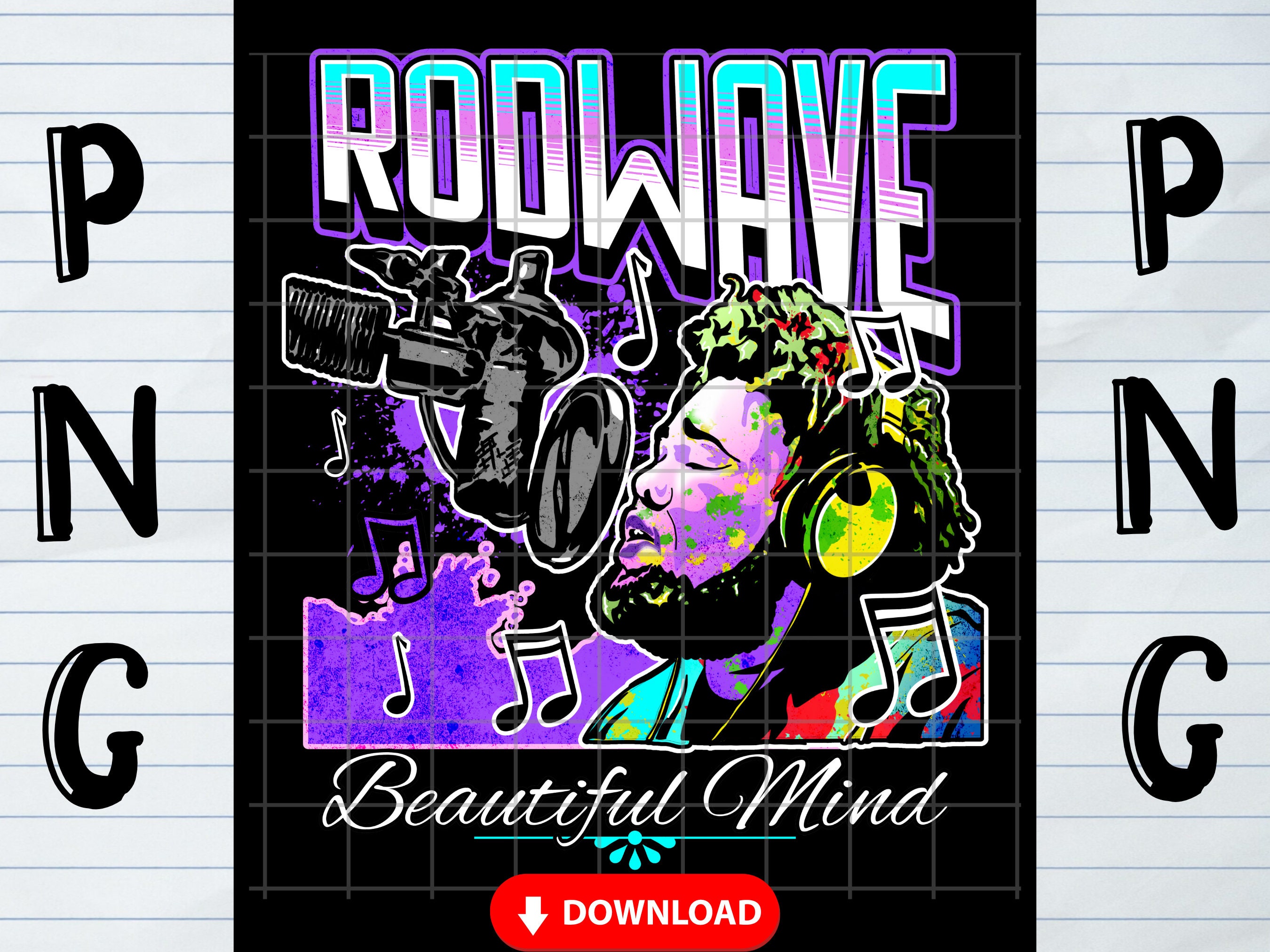 Rod Wave Beautiful Mind Png - Etsy