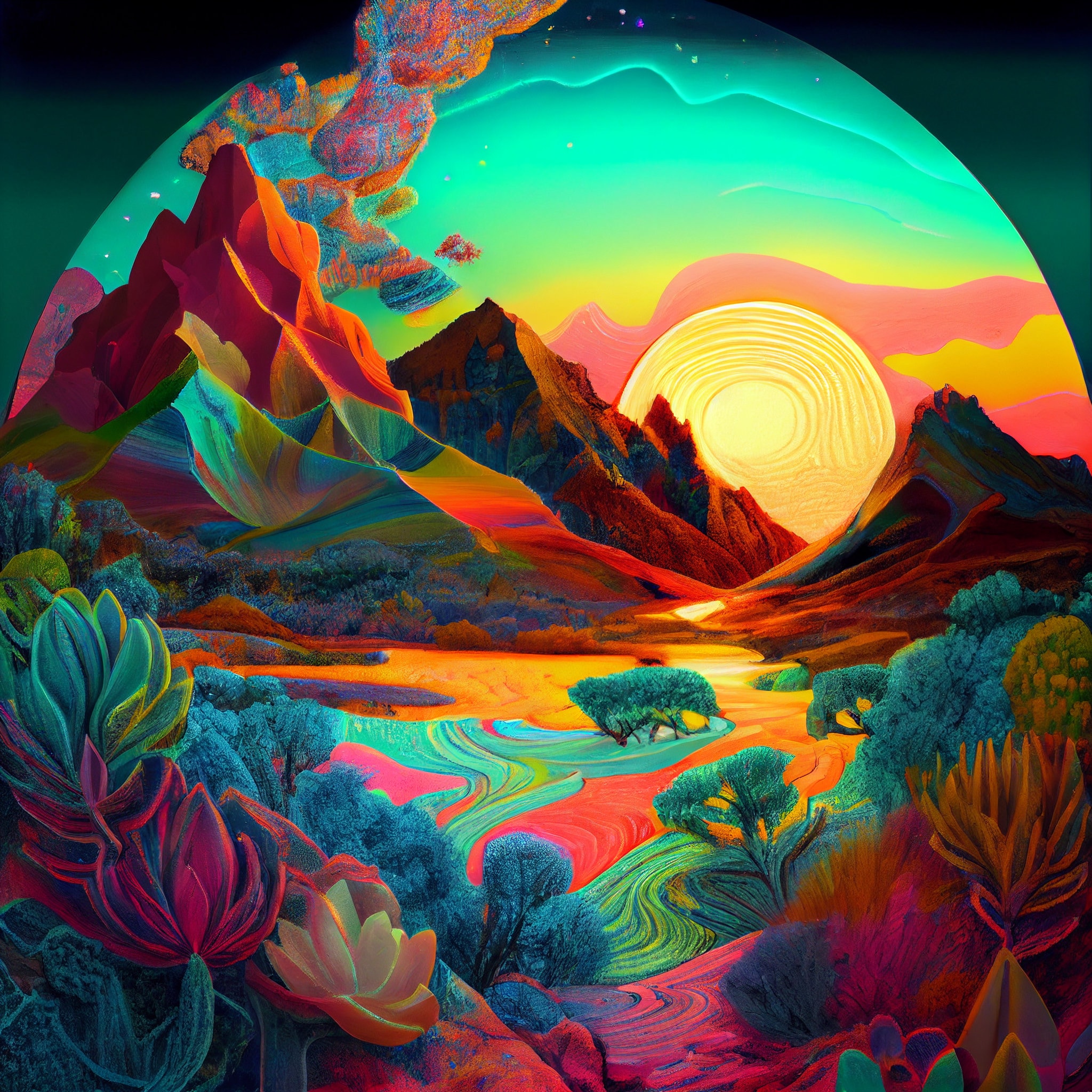 Mesmerizing Dreamy Landscape Ai Art, Ai-generated Art Perfect for Home ...