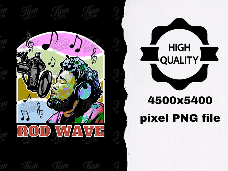 Rod Wave PNG Bundle | 5 Rod Wave Designs | Rod Wave Graphic: Great for ...