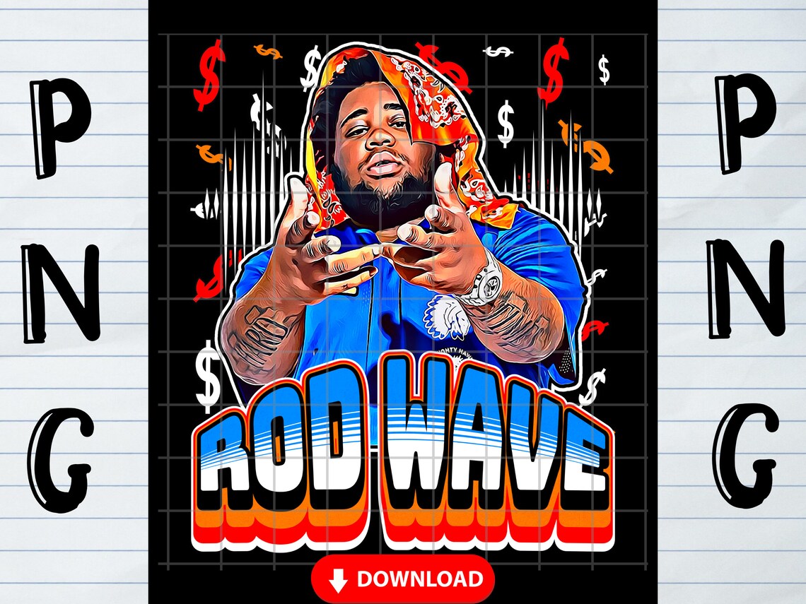 Rod Wave Instant Download, Rod Wave Fan Art, Rod Wave Png, Beautiful ...