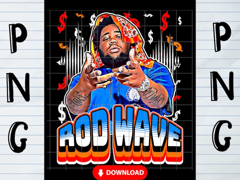 Rod Wave Instant Download, Rod Wave Fan Art, Rod Wave Png, Beautiful ...