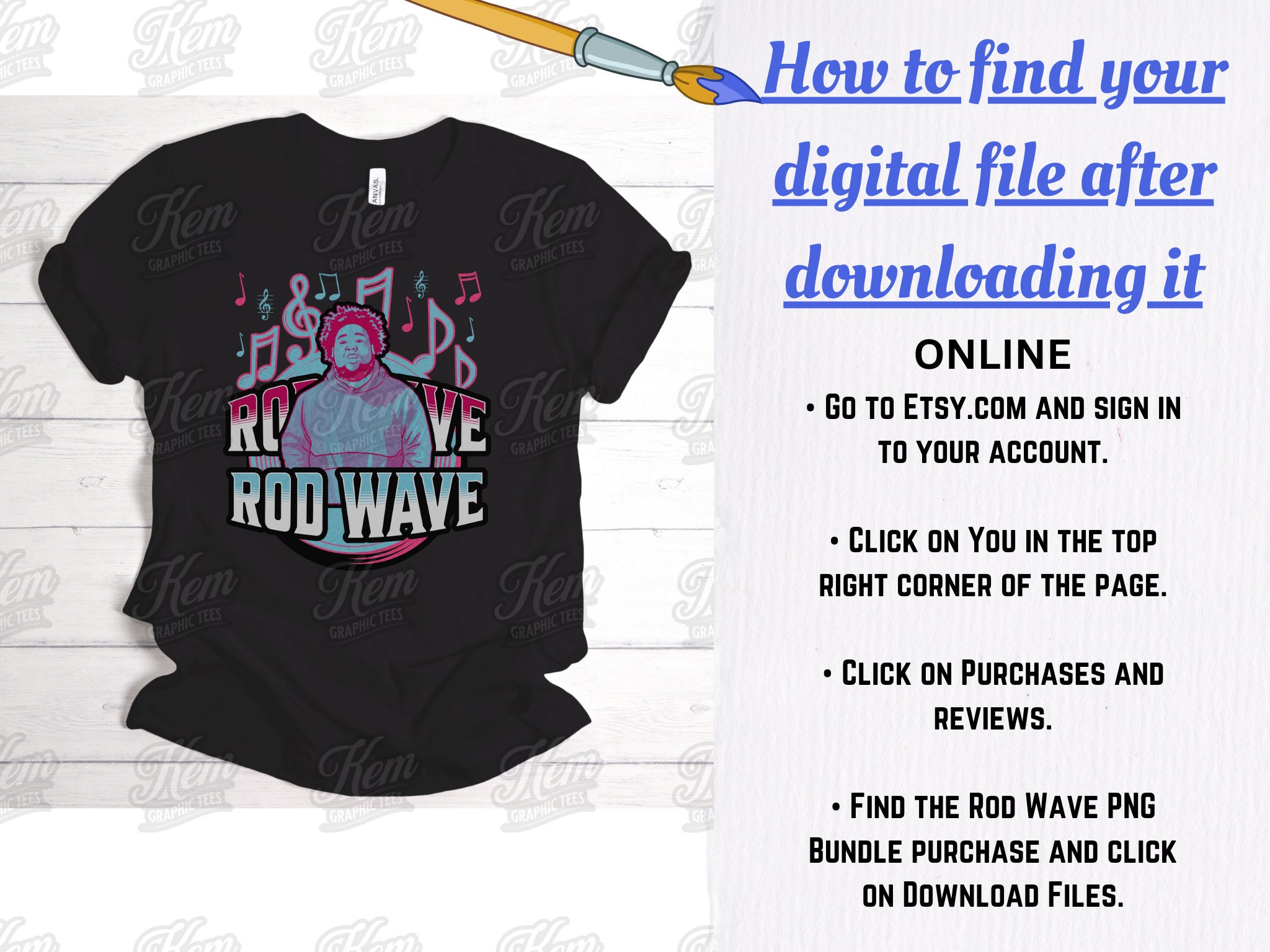 Rod Wave PNG Bundle 5 Rod Wave Designs Rod Wave Graphic: Great for ...