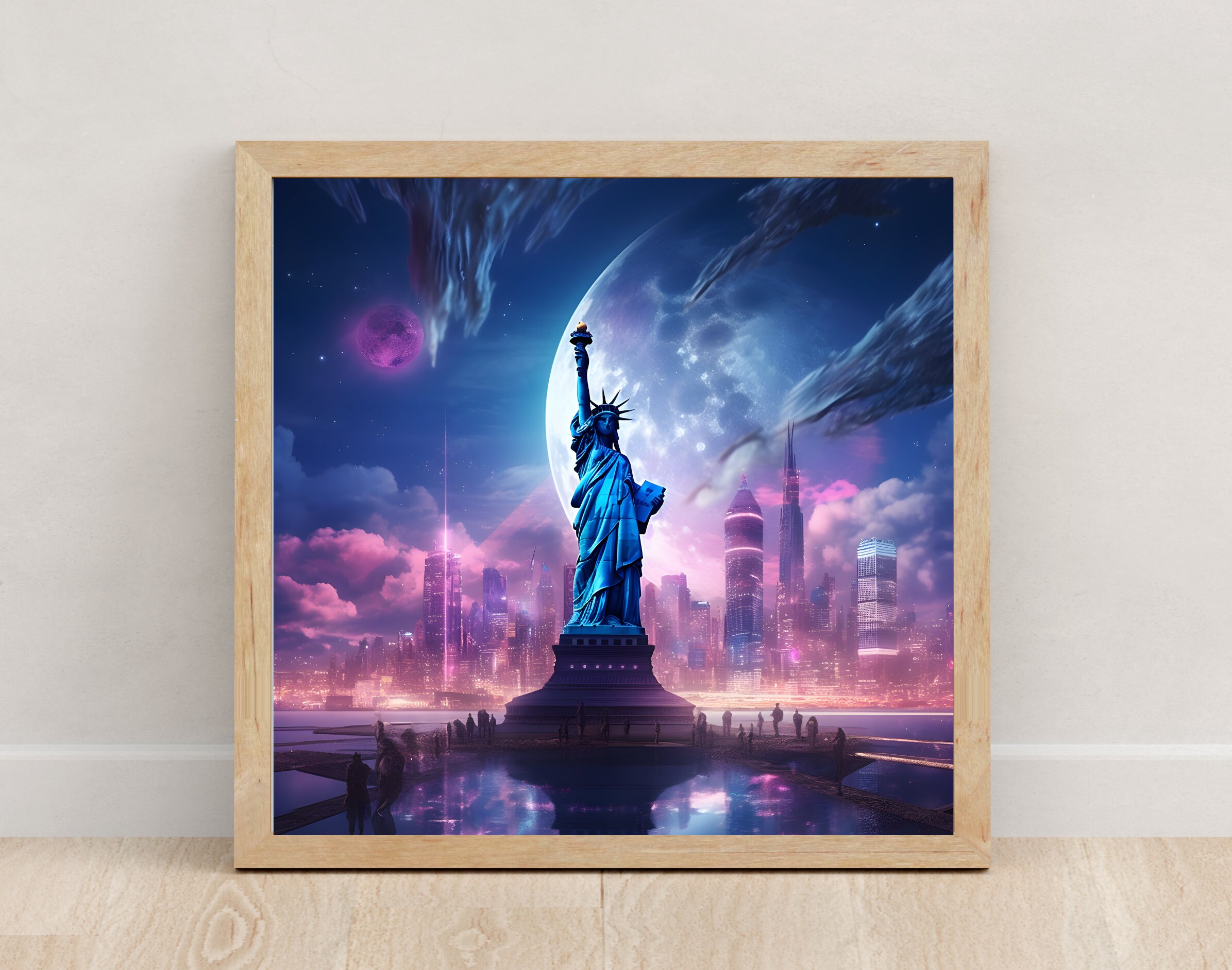 Cyber City Cyberpunk City Digital Wall Art Ai Art Digital Download Only ...