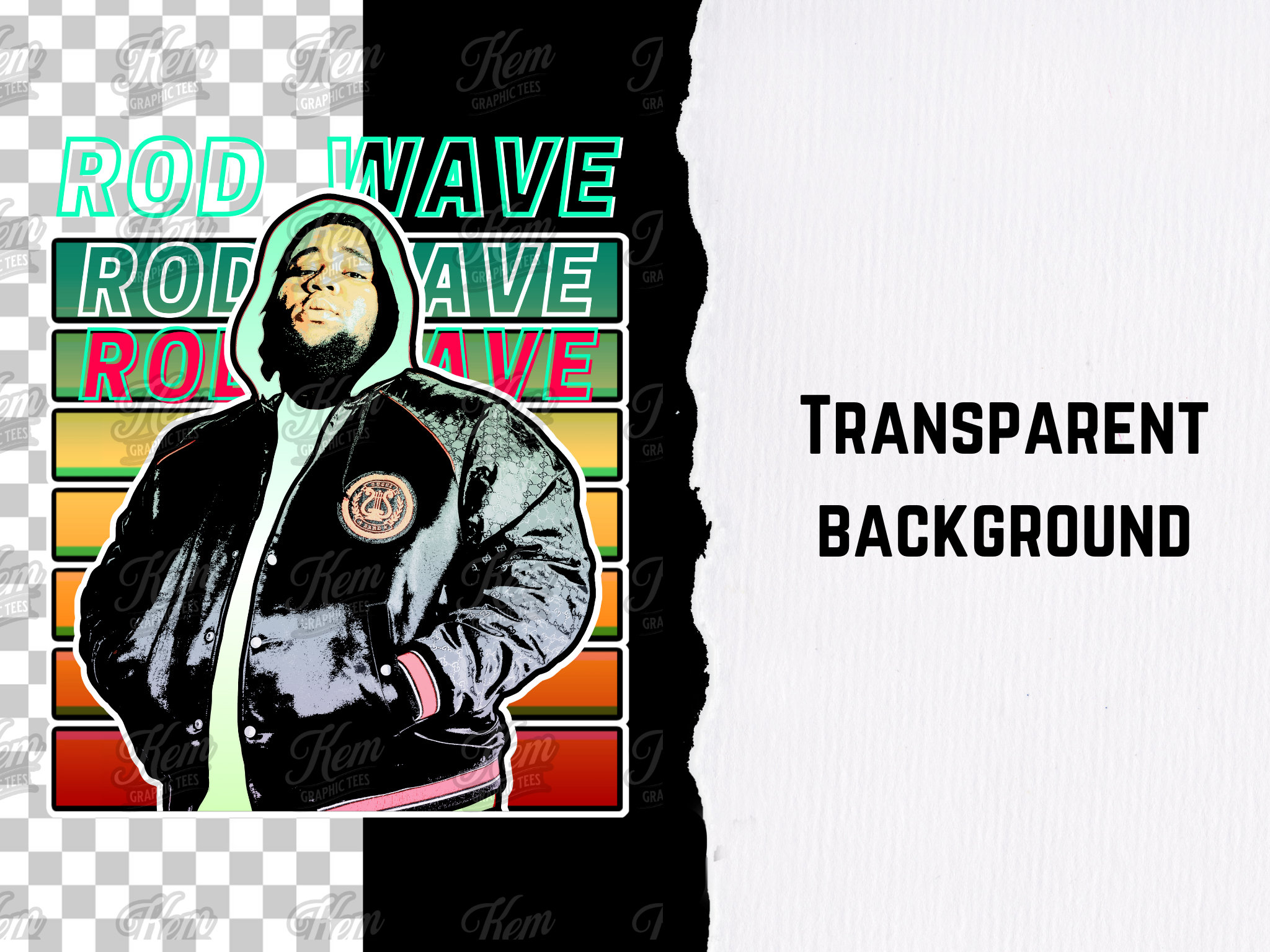 Rod Wave PNG Bundle: 5 High-quality Graphics for Shirt Printing ...