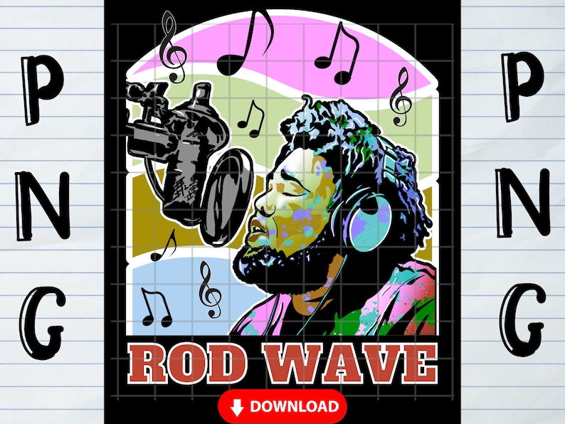 Rod Wave Png, Rod Wave Fan Art, Road Wave Downloadable, Rod Wave Png ...