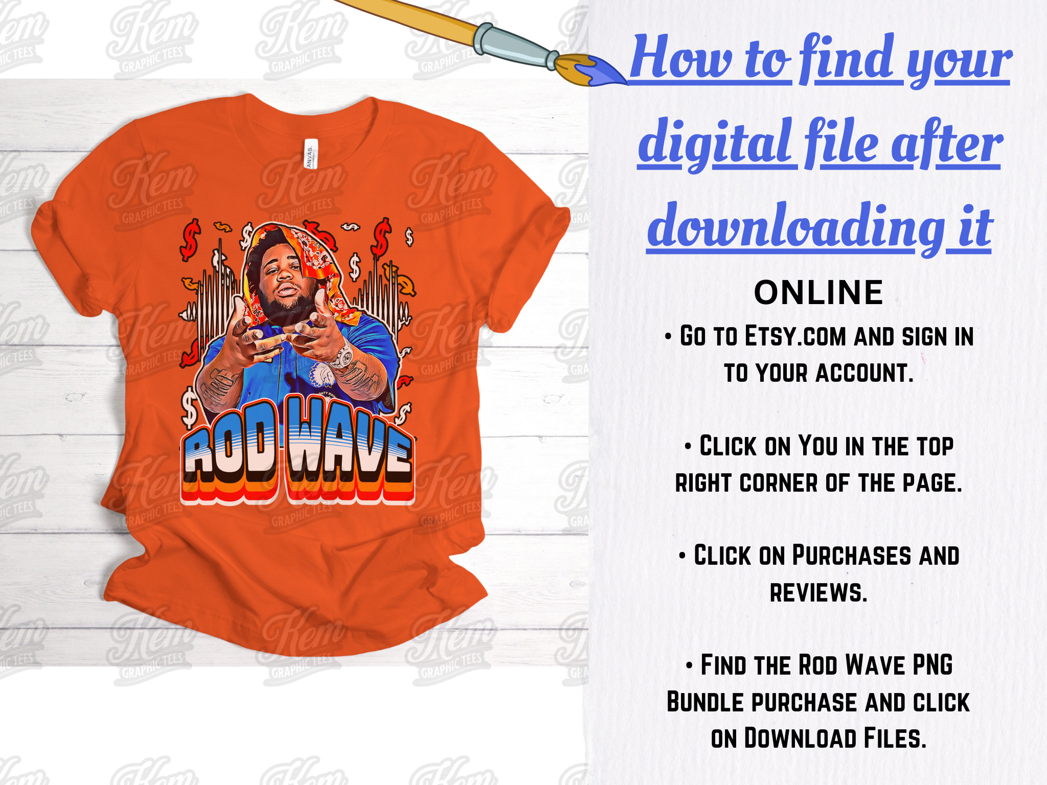 Rod Wave PNG Bundle | Fan Art Graphics Pack | Instant Digital Download ...