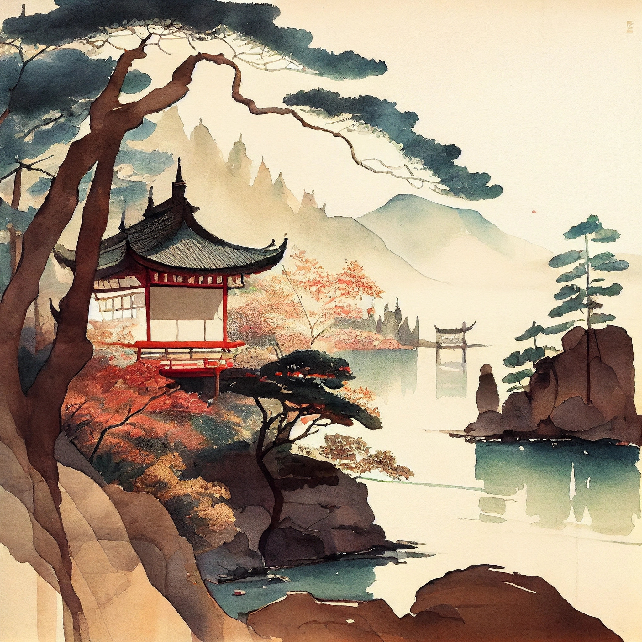 Japanese Painting Landscape