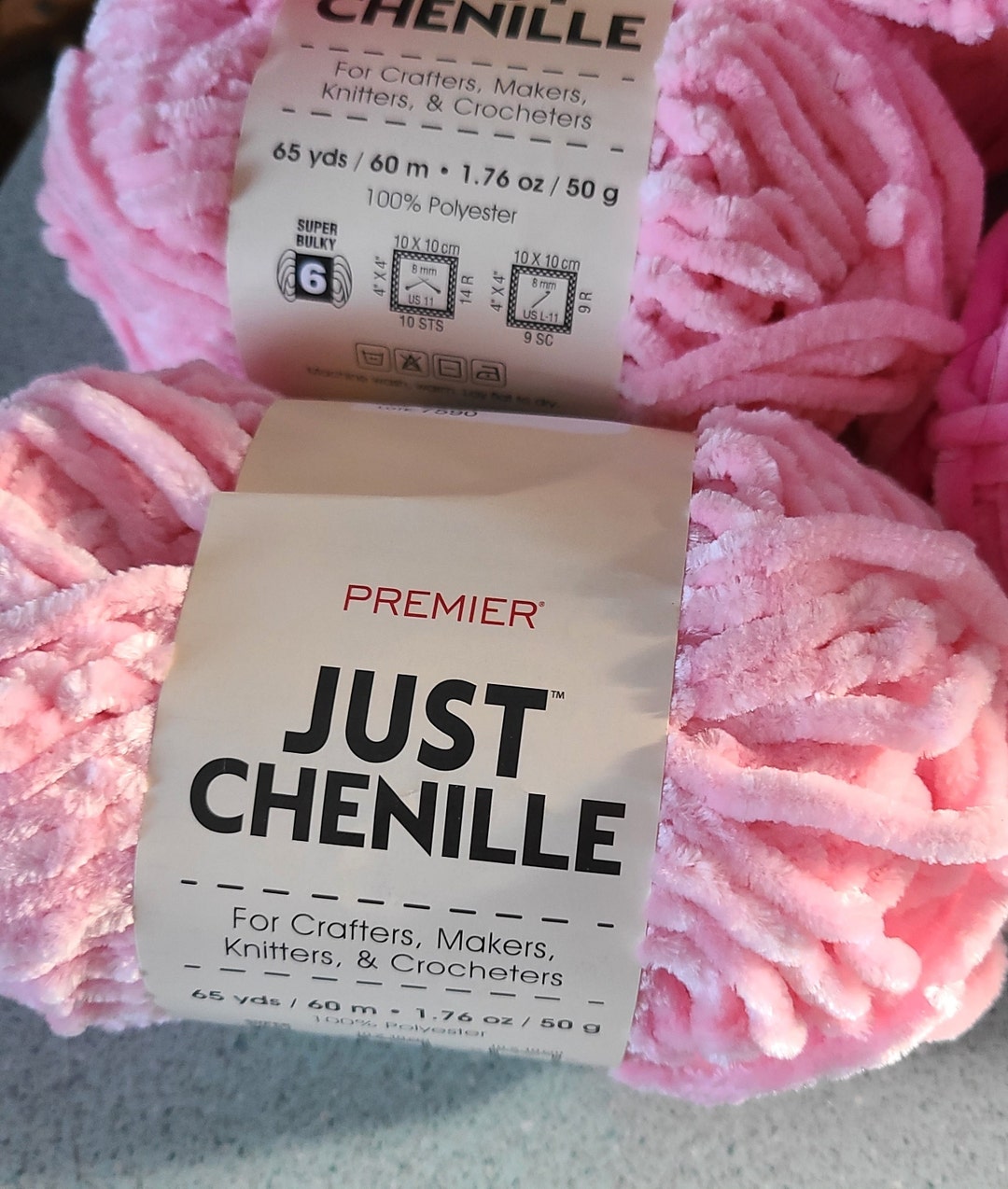 Premier Just Chenille, Pink, 65 Yards, Super Bulky 6, Plushie Yarn - Etsy