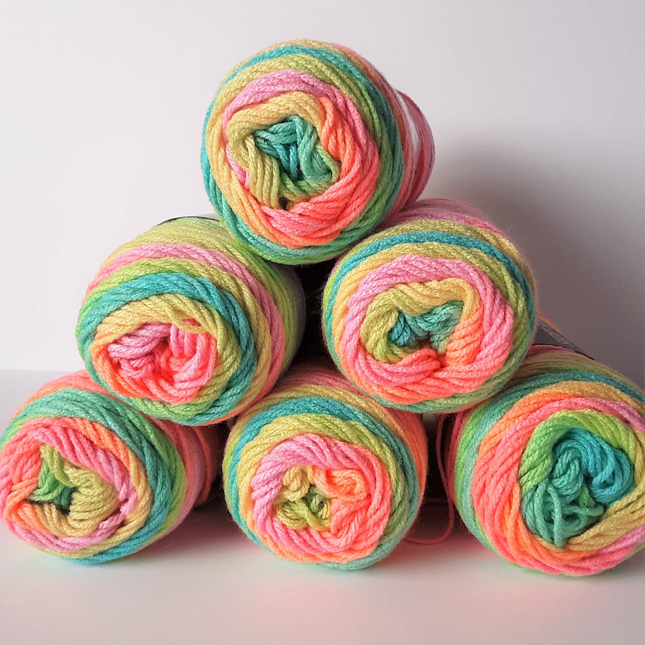 Red Heart Super Saver Retro Stripe Yarn Rainbow Yarn 5 Oz - Etsy