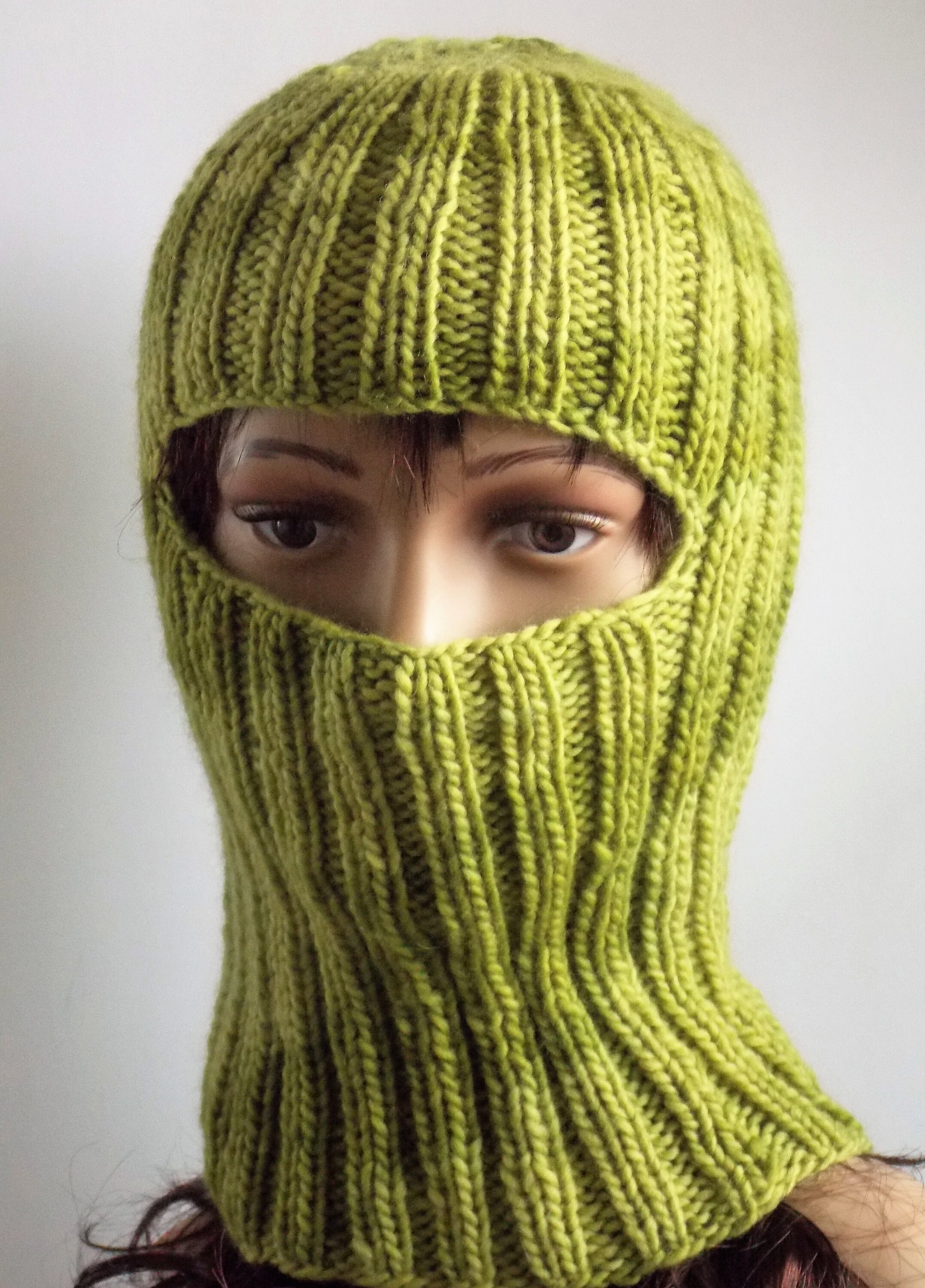 Balaclava Knit Pattern, Ski Mask Hat Knitting Pattern, Winter Hat Pattern, Pdf, Instant Download ...