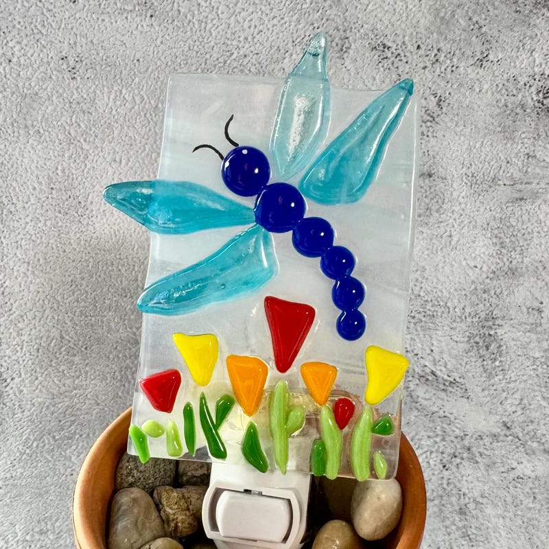 Dragonfly Fused Art - Etsy