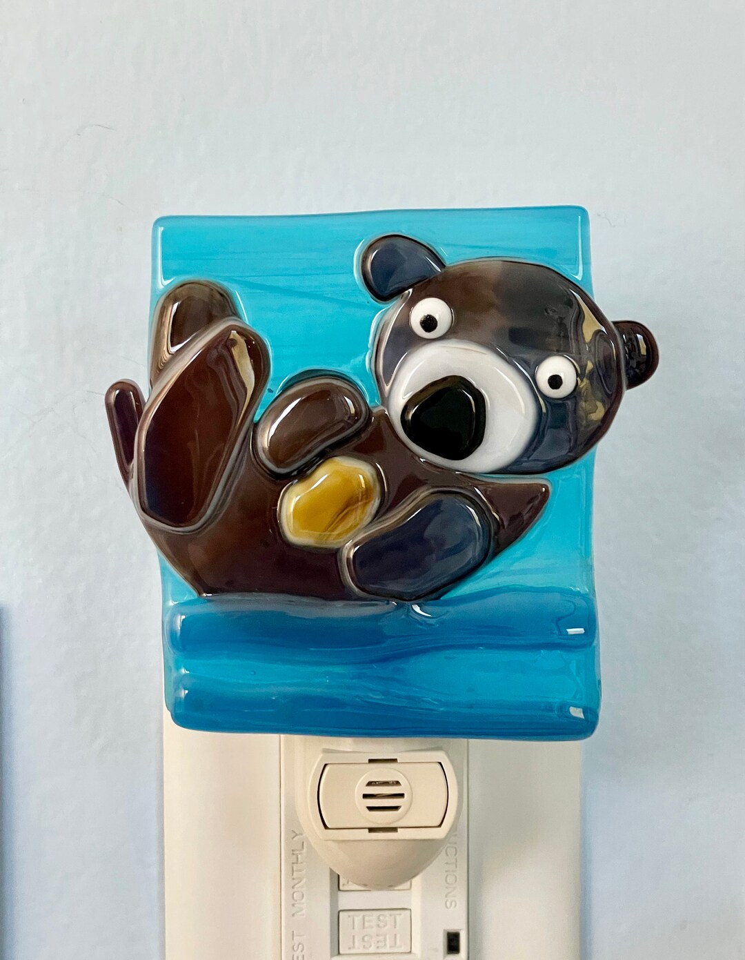 Otter Fused Glass Night Light - Etsy