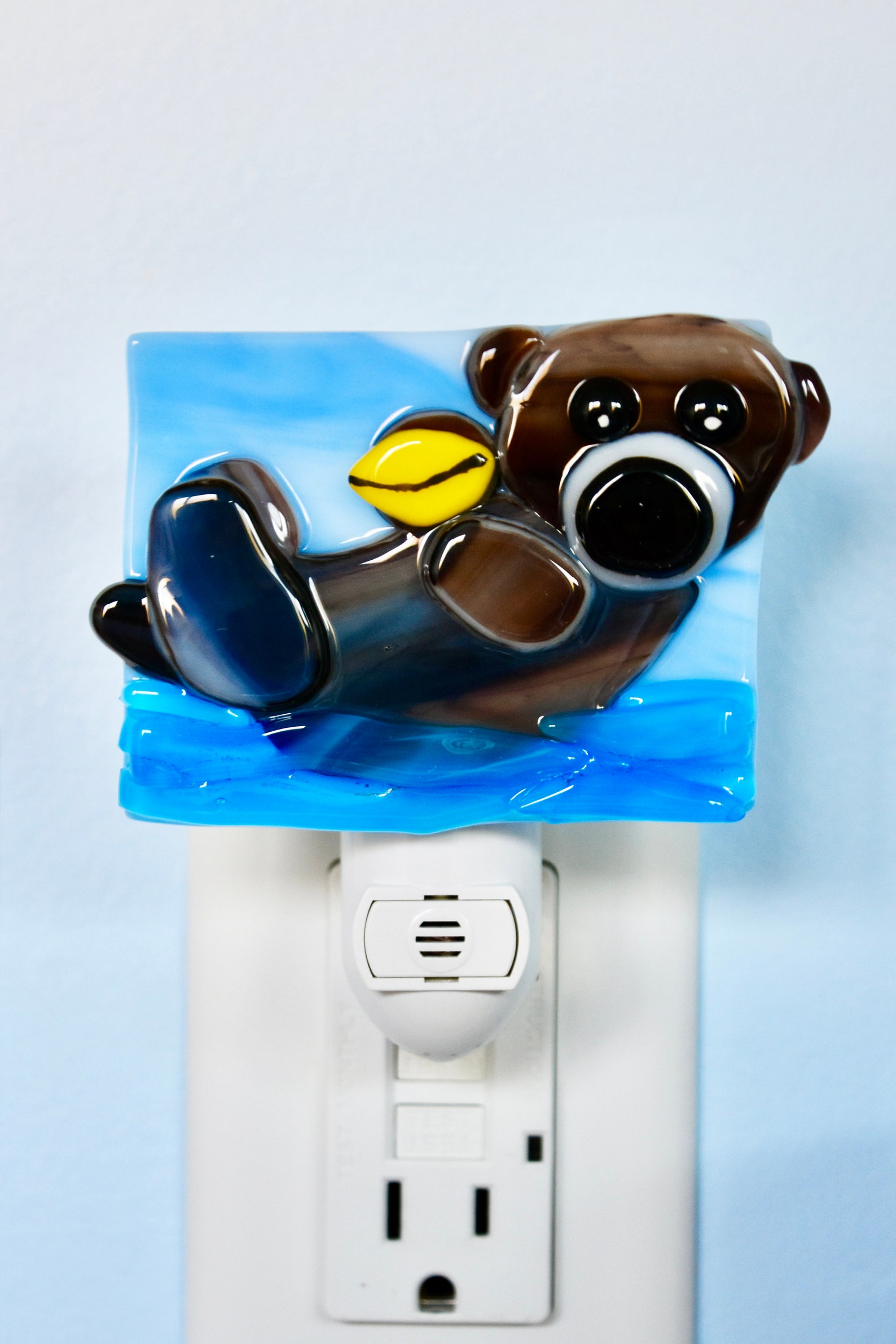 Otter Fused Glass Night Light | Etsy